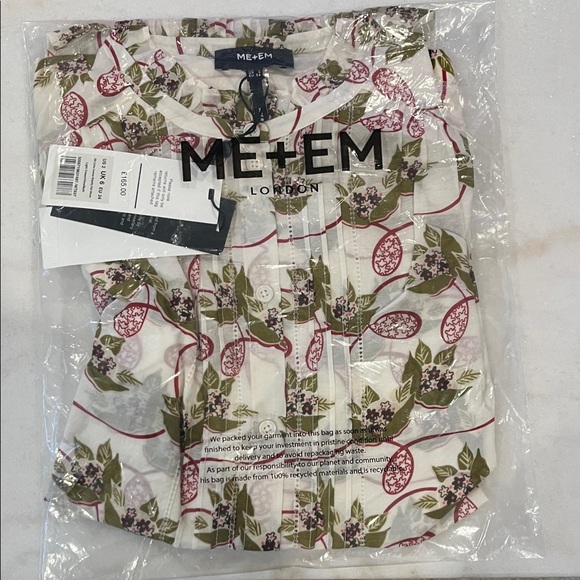 ME+EM | Shirts | 49 Meem London Silk Waterlily Print Blouse Brand New ...